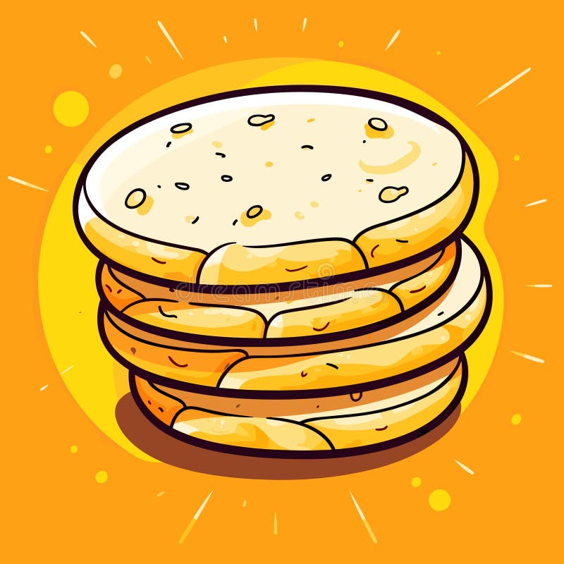 Stack of Cookies on Top of Blue Background. There are Five Cookies in ...