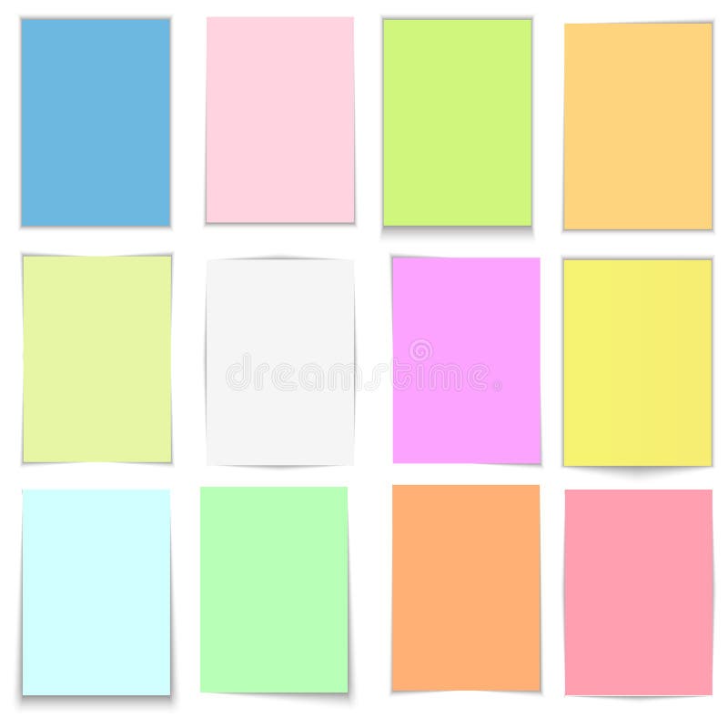 Post Note Paper Sticker Pin with Sticky Tape on Transparent Background ...