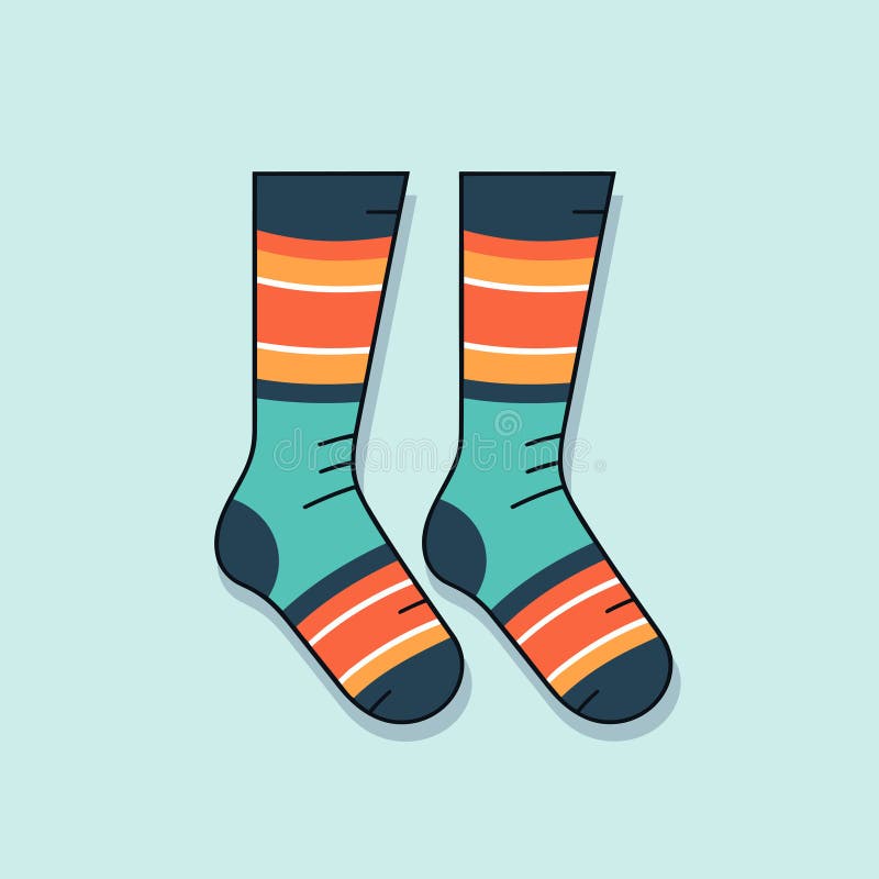 Vector of Colorful Striped Socks Icon Vector Illustratio Stock Vector ...