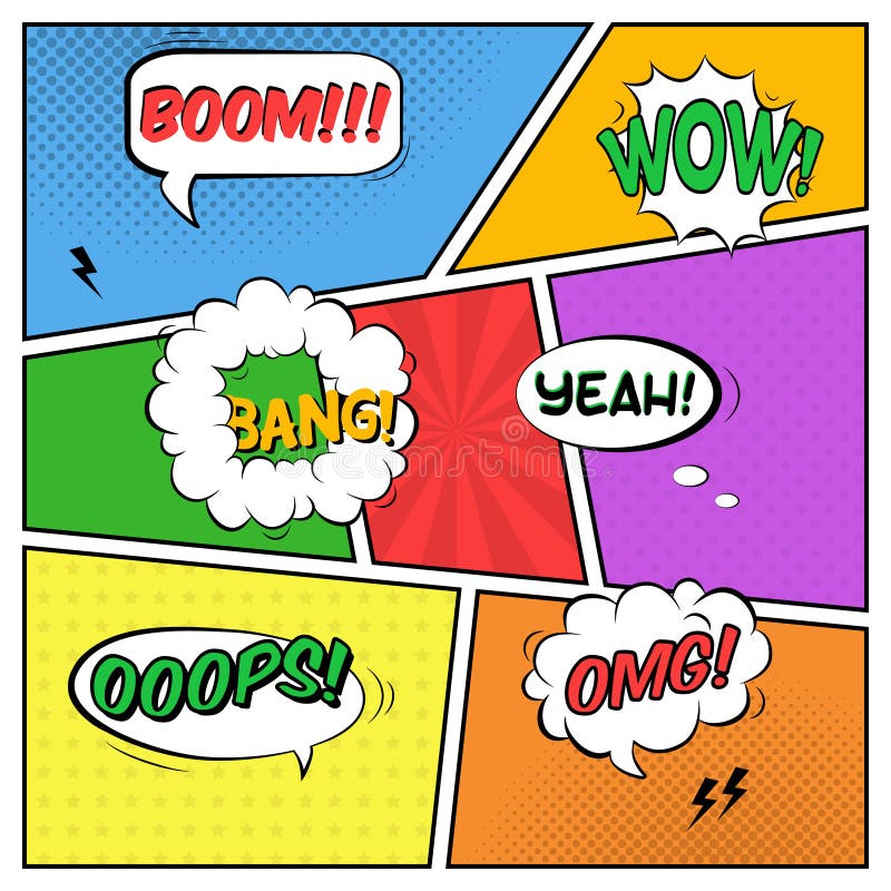 Comic Book Chat Bubbles Stock Illustrations – 2,061 Comic Book Chat ...