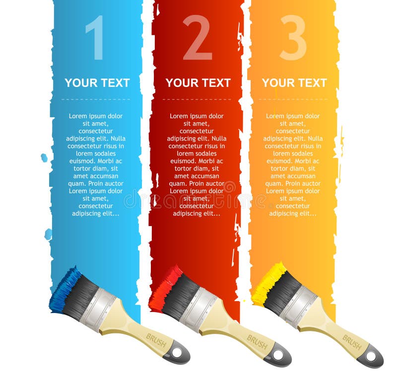 Vector Colorful Text Box 1,2,3 Concept Stock Vector - Illustration of ...