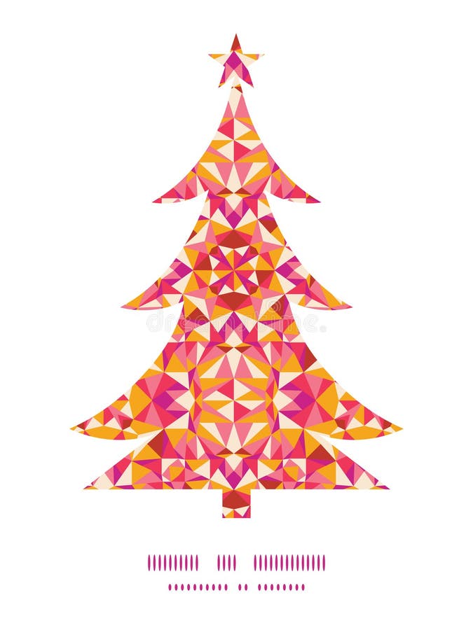 Vector Colorful Triangle Texture Christmas Tree Stock Vector ...