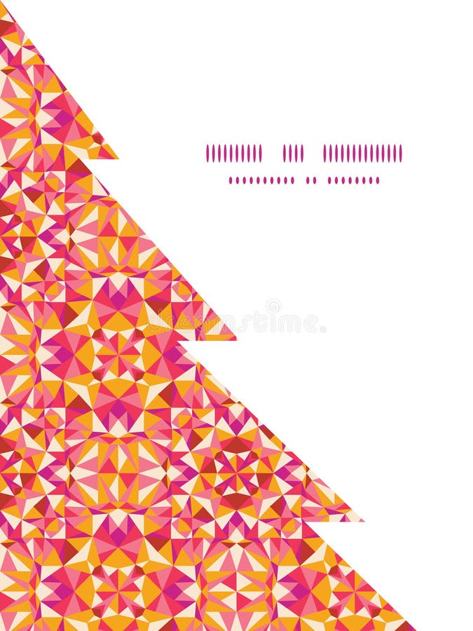 Vector Colorful Triangle Texture Christmas Tree Stock Vector ...