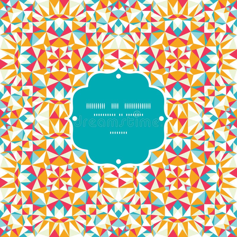 Vector Colorful Triangle Texture Frame Seamless Stock Vector ...