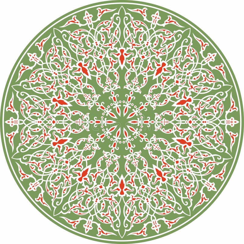 Vector Colorful Turkish Classical Circle Ornament Stock Vector ...