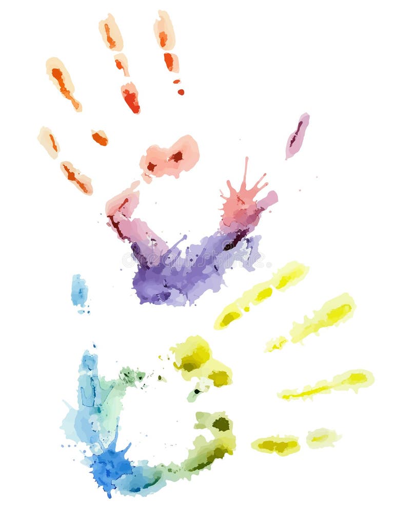 Colorful Watercolor Hand Stock Illustrations – 420,919 Colorful ...