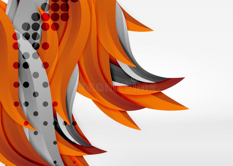 Vector Colorful Wave Lines In White And Grey 3d Space Stock Vector