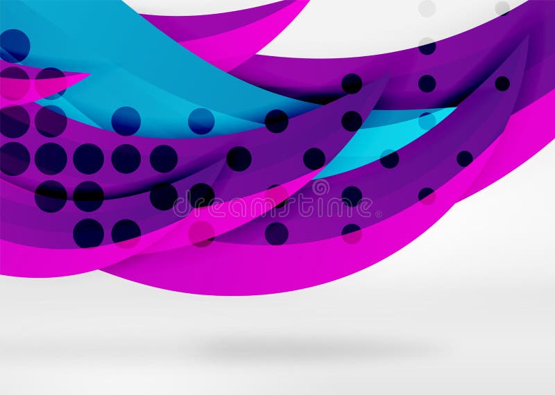 Vector Colorful Wave Lines In White And Grey 3d Space Stock Vector