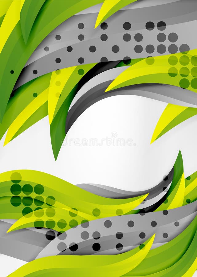 Vector Colorful Wave Lines In White And Grey 3d Space Stock Vector