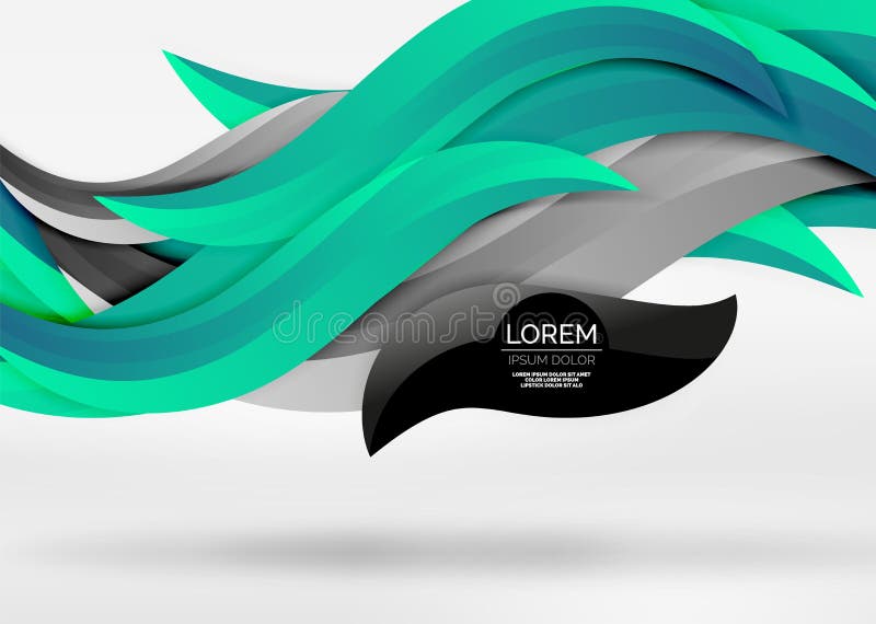 Vector Colorful Wave Lines In White And Grey 3d Space Stock Vector