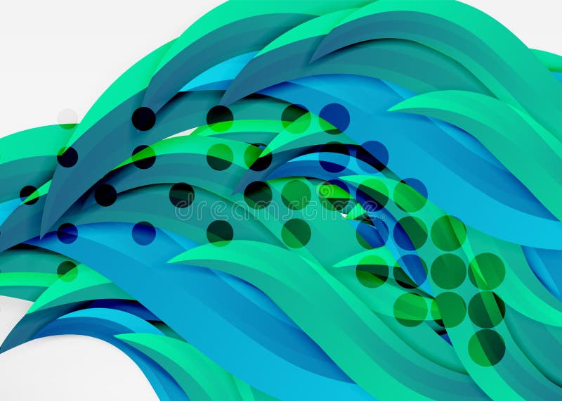 Vector Colorful Wave Lines In White And Grey 3d Space Stock Vector