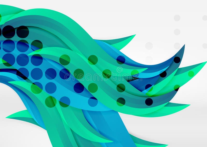 Vector Colorful Wave Lines In White And Grey 3d Space Stock Vector
