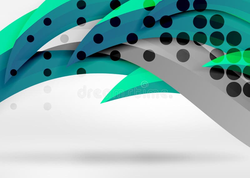 Vector Colorful Wave Lines In White And Grey 3d Space Stock Vector