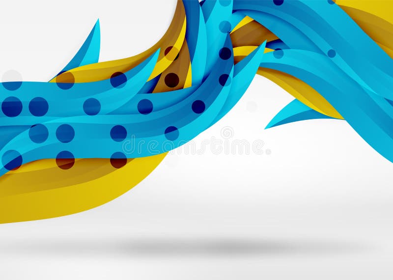 Vector Colorful Wave Lines In White And Grey 3d Space Stock Vector