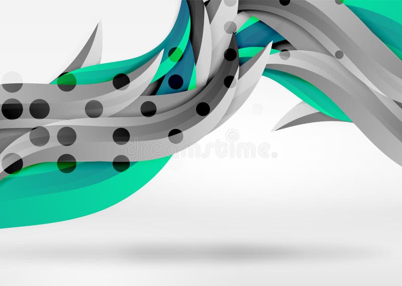 Vector Colorful Wave Lines In White And Grey 3d Space Stock Vector