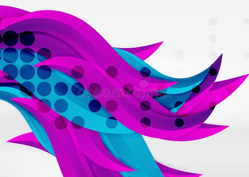 Vector Colorful Wave Lines In White And Grey 3d Space Stock Vector