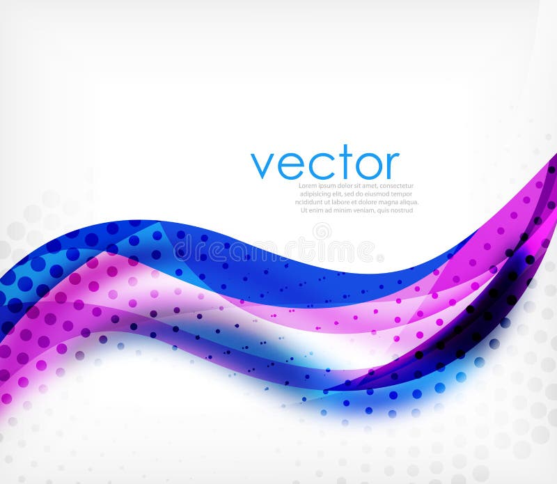 Vector Colorful Wavy Stripe on White Background with Blurred Effects ...