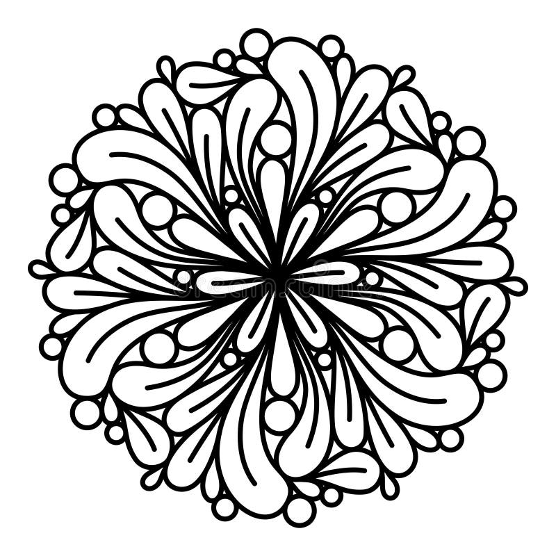 VECTOR COLORING in the FORM of a ROUND PLANT MANDALA Stock Vector ...