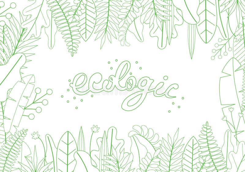 Ecological Coloring Page for Children with Girl Planting Tree. Vector ...