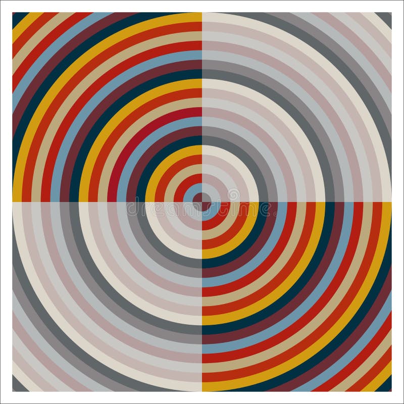 Colorful Concentric Circles Stock Vector - Illustration of swirl ...