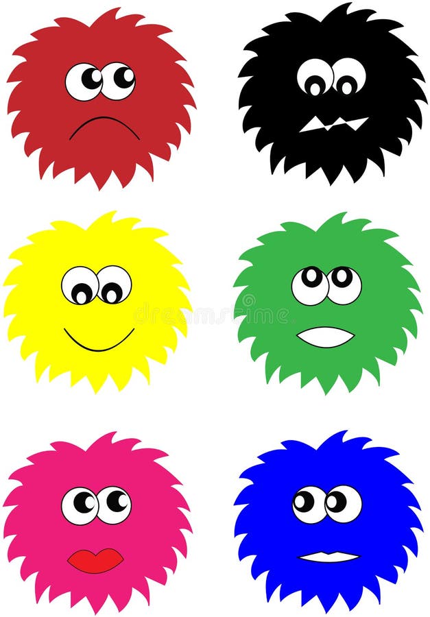 Vector Coloured Emotions stock vector. Illustration of yellow - 23269102