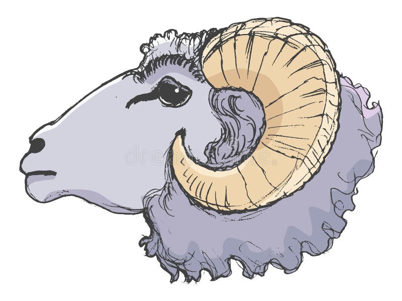 Ram farm animal stock illustration. Illustration of horn - 102234906