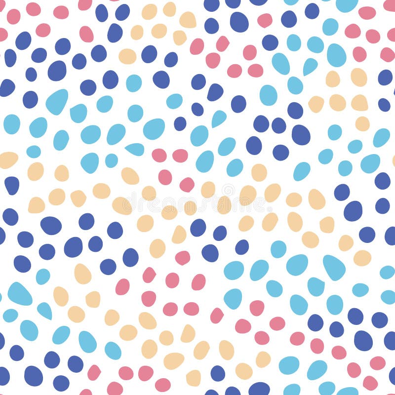 Vector Colourful Hand Drawn Dots Seamless Pattern Print Background ...