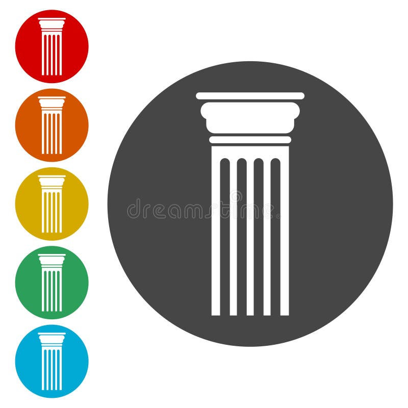 Vector Column icon set stock vector. Illustration of museum - 137053011