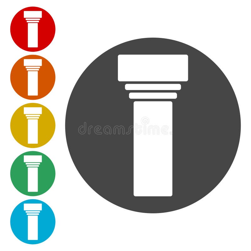 Vector Column icon set stock vector. Illustration of antique - 137053029