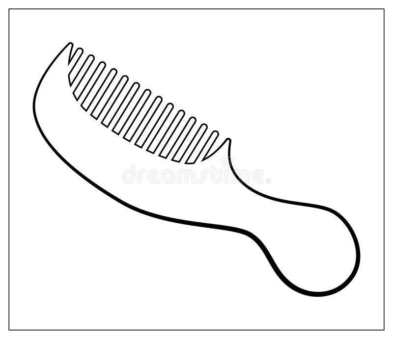 Vector Comb Silhouette for Hair Salon Stock Image - Illustration of ...