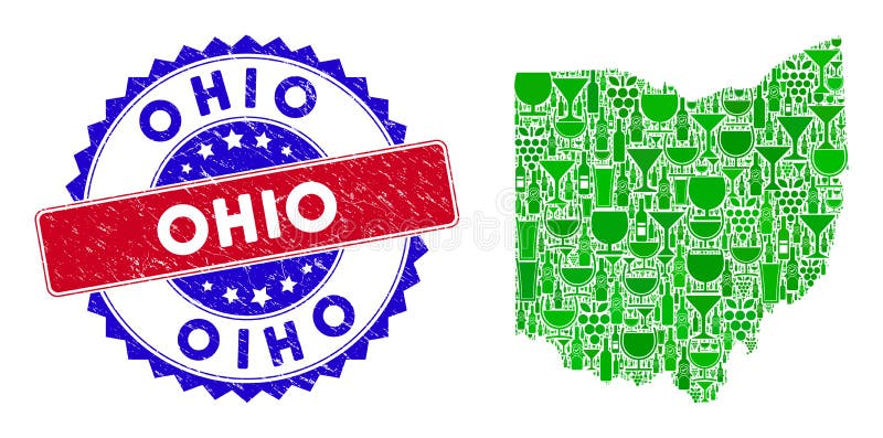 Ohio Distressed Map Stock Illustrations – 20 Ohio Distressed Map Stock ...
