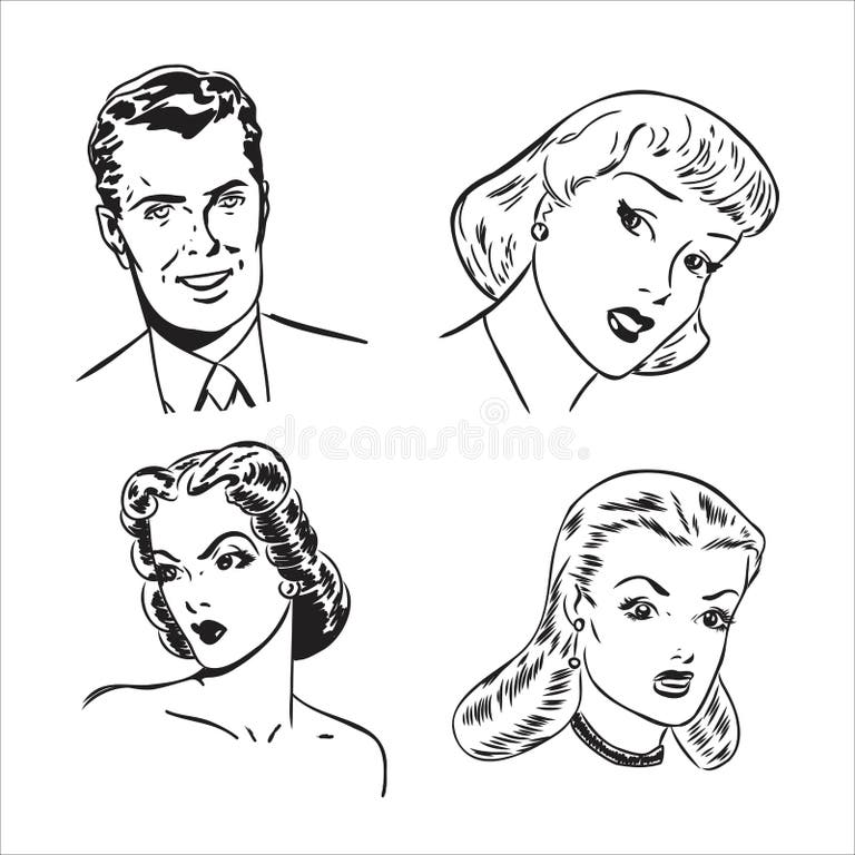 Vector . Comic Book Characters Stylization Comic Book Character Vector ...