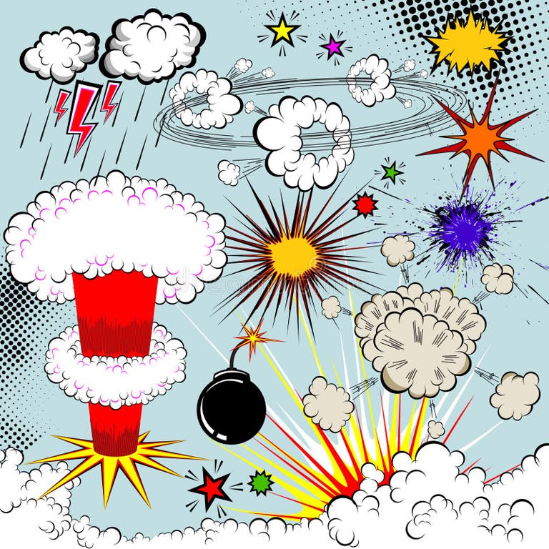 Comic Book Explosion Stock Illustrations – 31,405 Comic Book Explosion ...