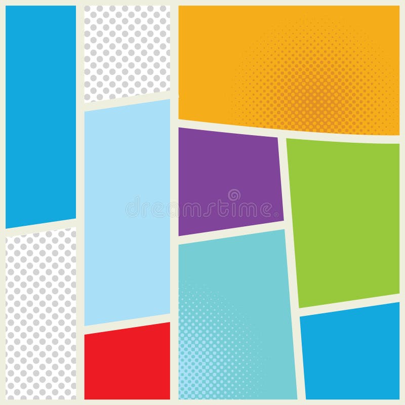 Vector Comic Book. Page Design Template Stock Illustration ...