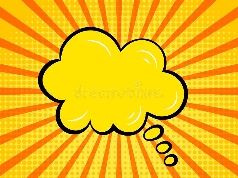 Vector Comic Book Style Background with Bubble, Bright Yellow Color ...