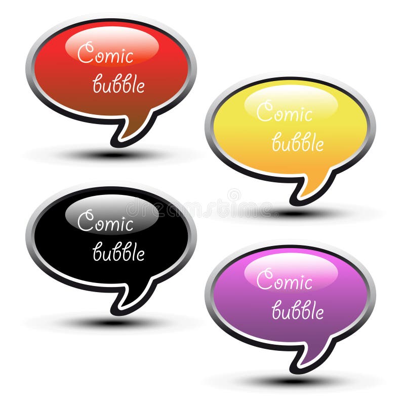 Vector comic bubbles stock vector. Illustration of note - 15831923