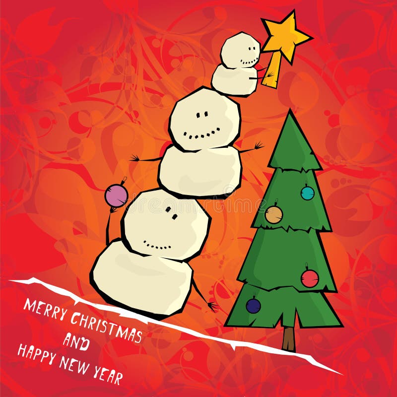 Vector Comic Cartoon Merry Christmas Illustration Stock Vector ...