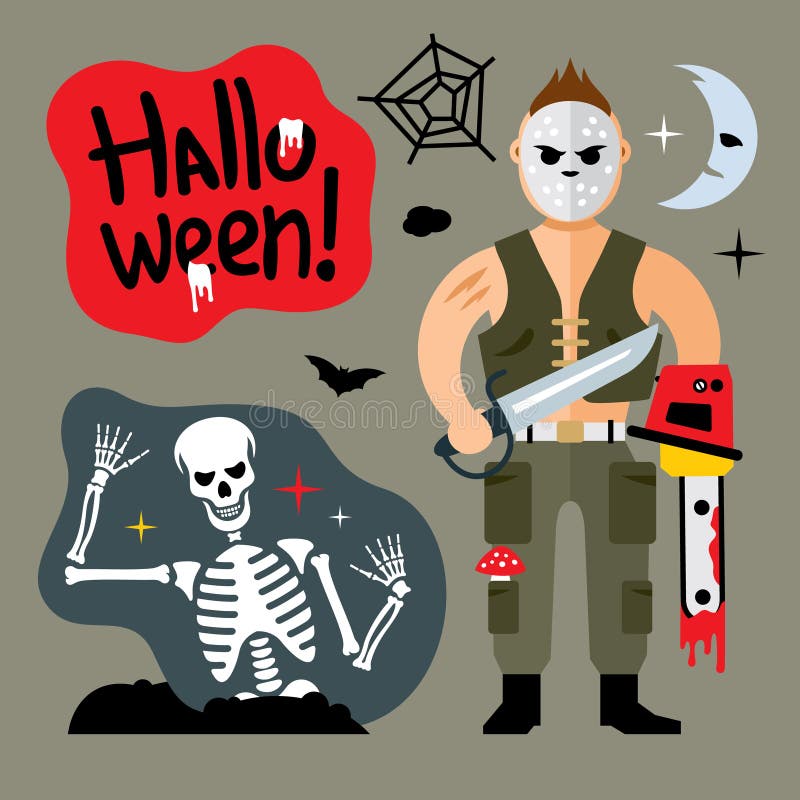 Maniac Halloween Stock Illustrations – 683 Maniac Halloween Stock ...