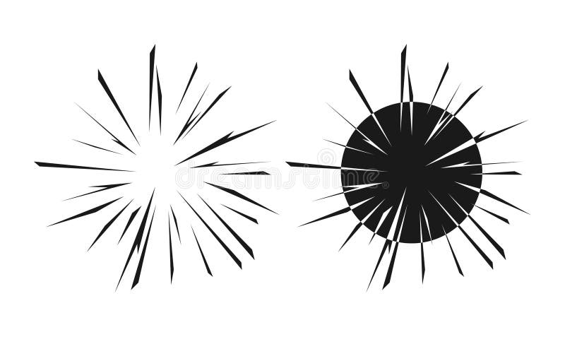 Vector Comic Book Explosion. Cartoon Exploding Rays Stock Vector ...