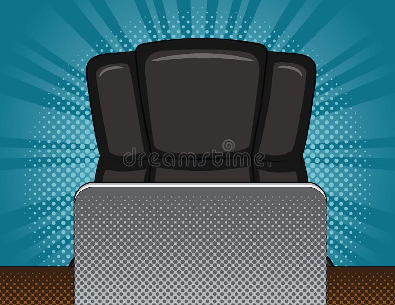 Vector Comic Pop Art Style Illustration of a Boss Chair in the Office ...