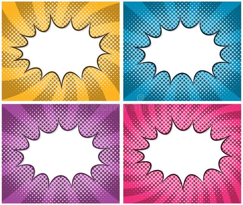 Vector Speech Bubble Pop Art Style Posters Stock Vector - Illustration ...