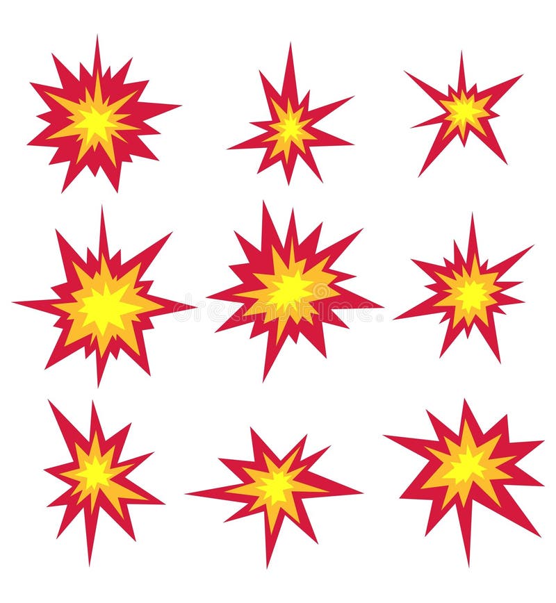 Explosion Icon in Black Style Isolated on White Background. Explosions ...