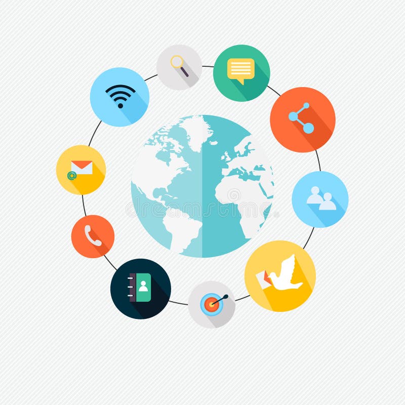 Vector Communications Concept - Infographic Design Elements in F Stock ...