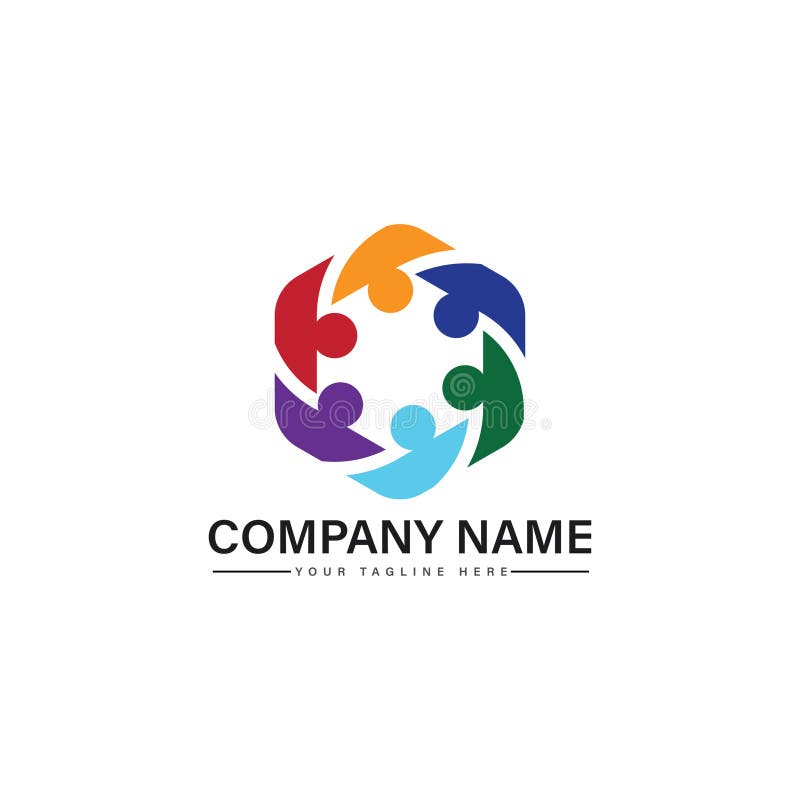 Vector Community Group Logo People Hexagon Logo Concept Stock ...