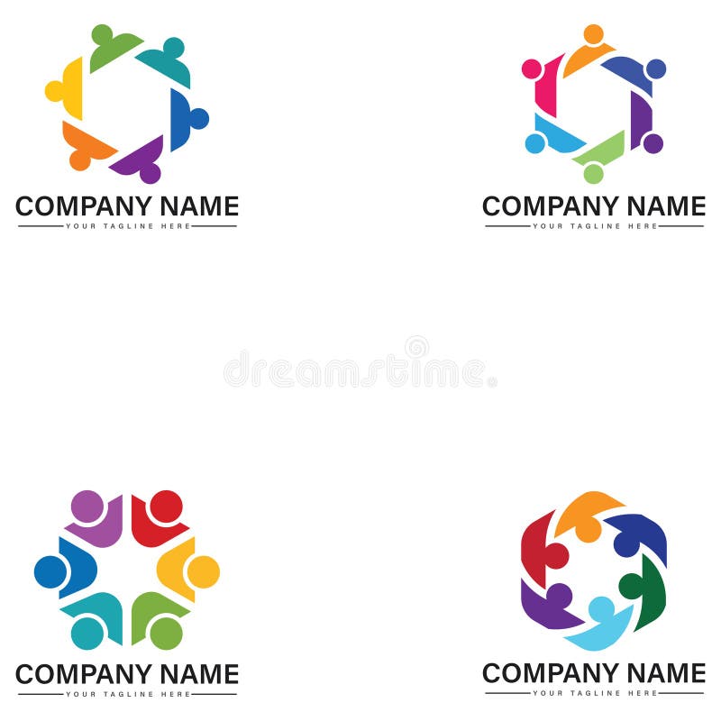 Vector Community Group Logo People Hexagon Logo Concept Stock Vector ...