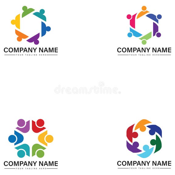 Vector Community Group Logo People Hexagon Logo Concept Stock Vector ...