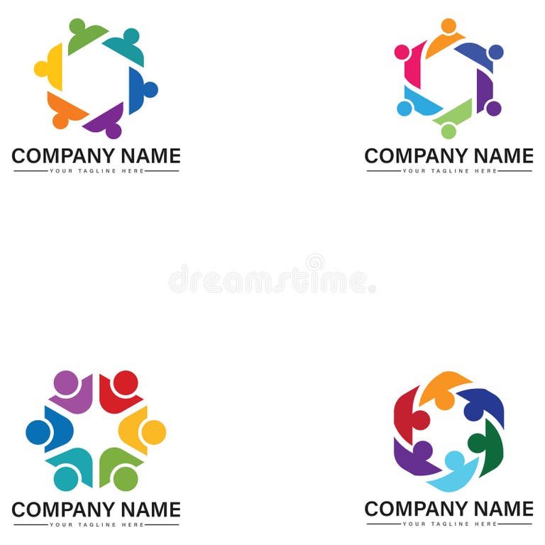 Vector Community Group Logo People Hexagon Logo Concept Stock Vector ...