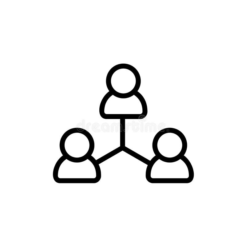 Vector Community Group People Icon in Flat Monoline Style. Logo Symbol ...