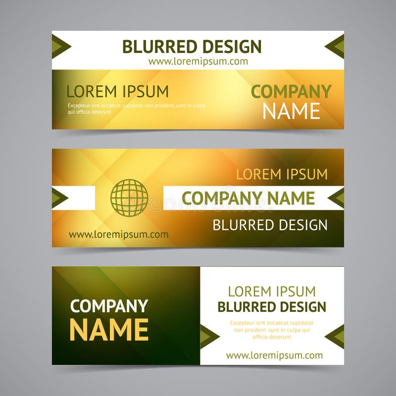 Vector Company Banners with Blurred Backgrounds Stock Vector ...