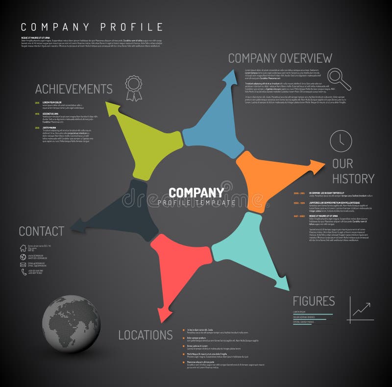 Vector Company Infographic Overview Design Template Stock Illustration ...